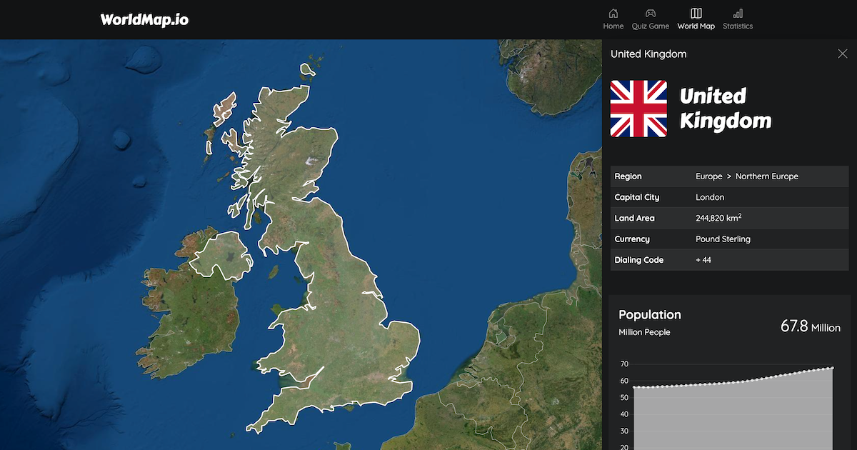 Countries of the World - World Map & Statistics - WorldMap.io